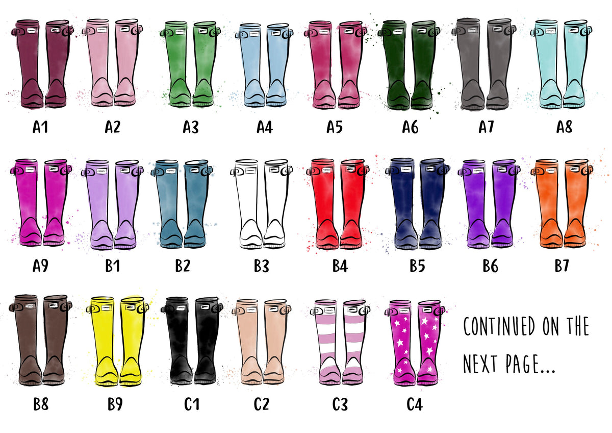 Personalised wellies print! – Mermaid Marys